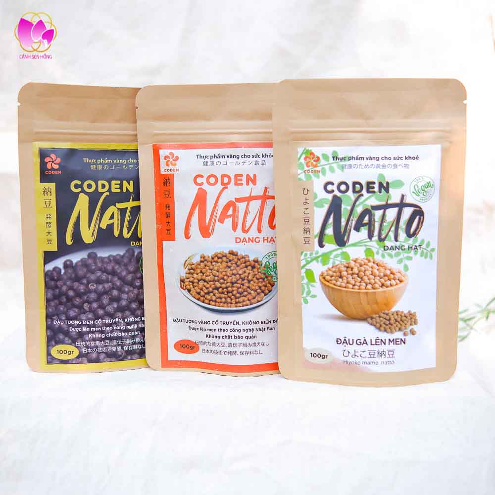 Natto Coden đậu tương vàng, đậu tương đen, đậu gà lên men - Cánh Sen Hồng