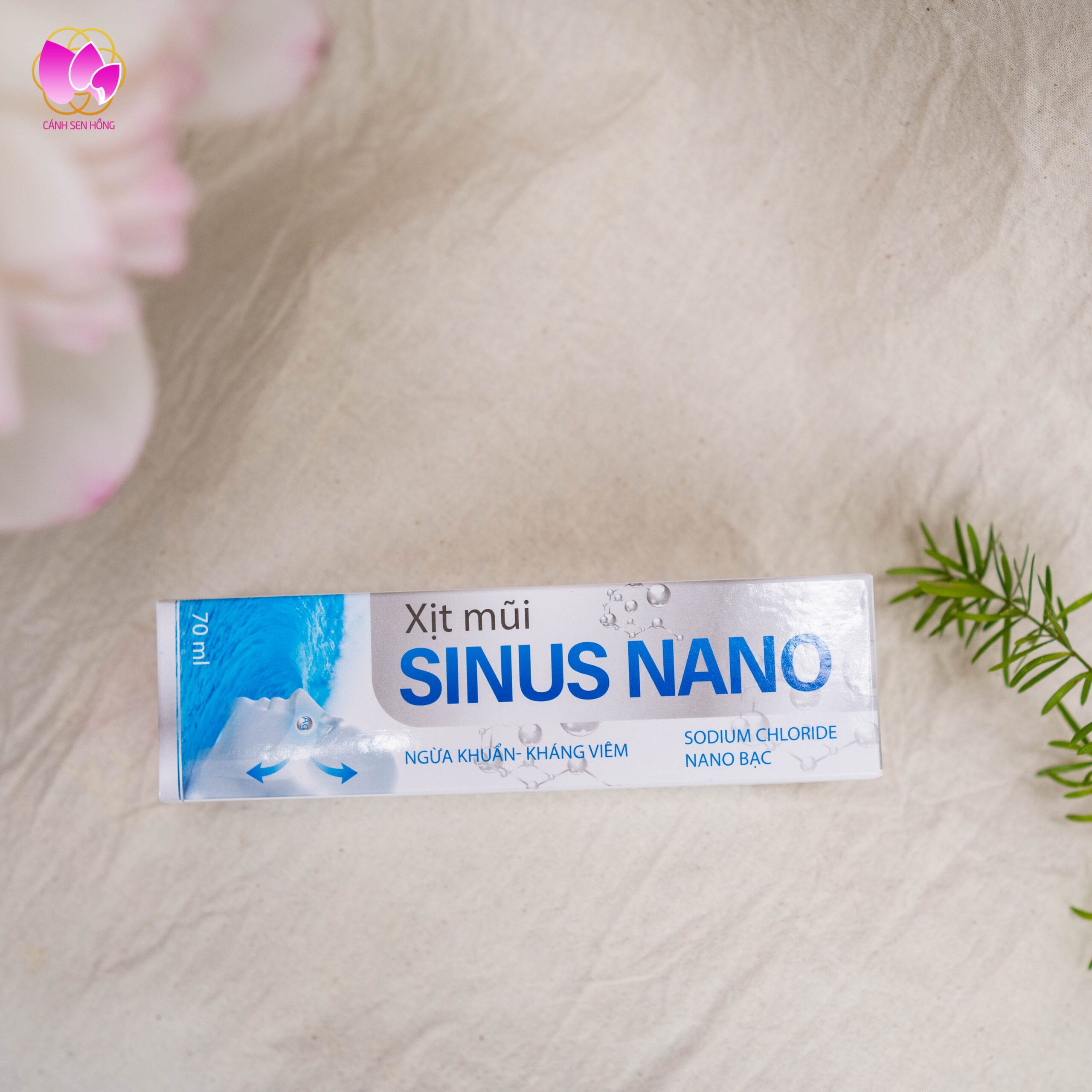 Xịt Mũi Sinus Nano Bạc 70ml - Cánh Sen Hồng